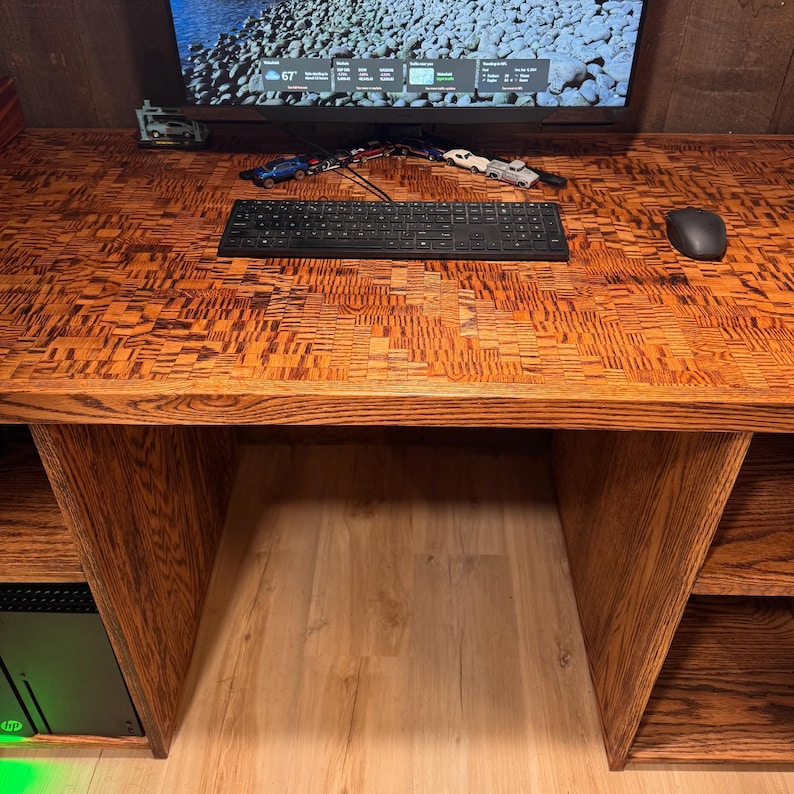 Handmade Solid Hardwood Desk - Etsy