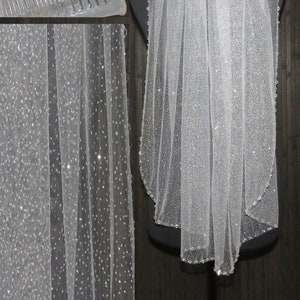 Shiny Veil, Glitter Veil, Sequined Veil, Bright Veil, Diamond Veil ...