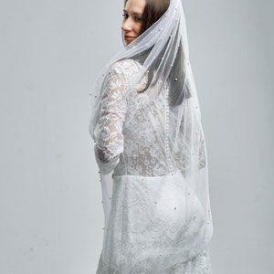 Crystal Embellished Veil, Sparkling Wedding Veil, Long Wedding Veil ...