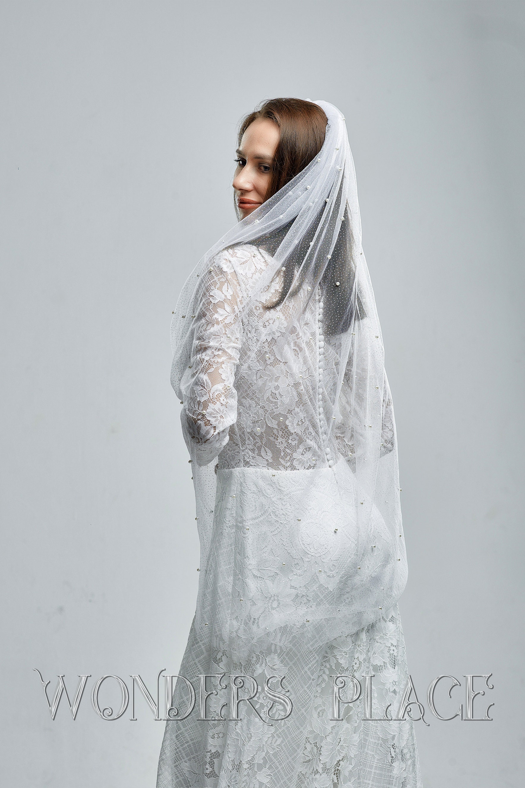 Crystal Embellished Veil, Sparkling Wedding Veil, Long Wedding Veil ...