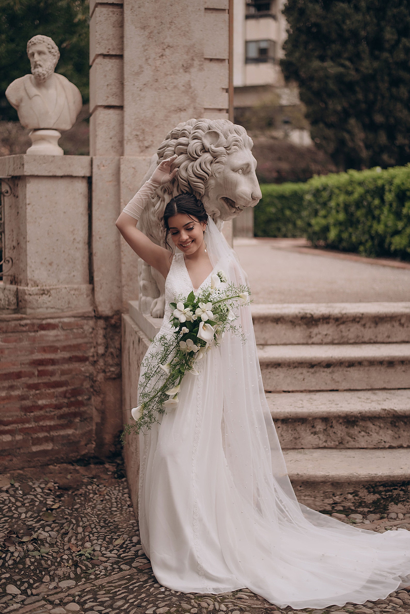 Light Ivory Veil Pearl Bridal Veil Bridal Veil With Pearls Long White ...