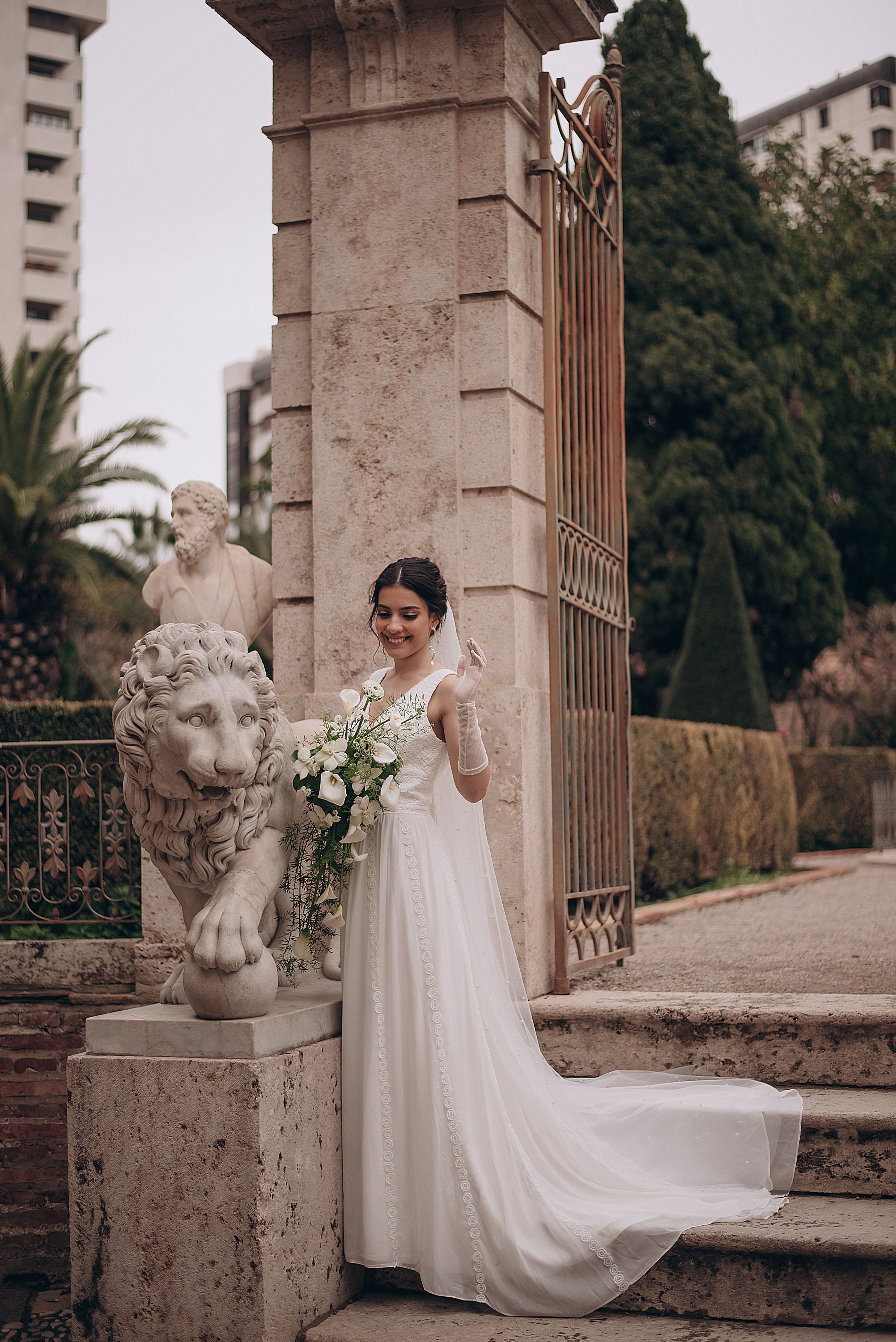 Light Ivory Veil Pearl Bridal Veil Bridal Veil With Pearls Long White ...