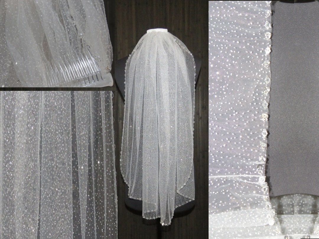Shiny Veil, Glitter Veil, Sequined Veil, Bright Veil, Diamond Veil ...