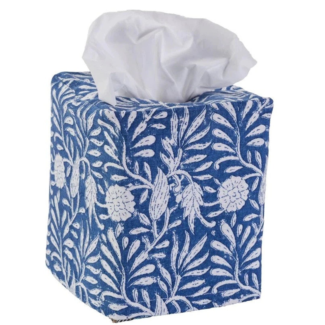 Hand Block Print Cotton Tissue Box Cover Living Room Decor Tissue Box ...