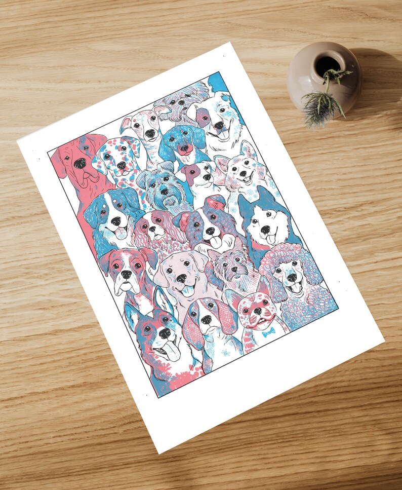 Dogs Screen Print - Etsy