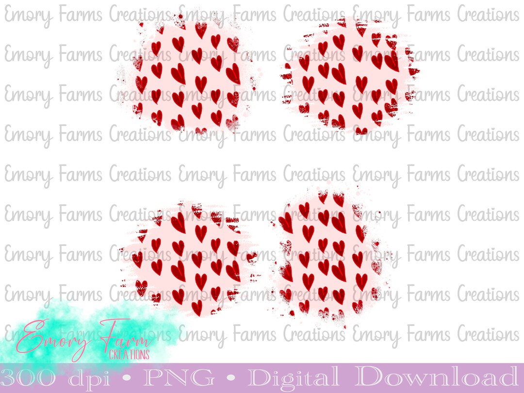 Distressed Red Heart Sublimation Bleach Patches Digital Design Instant ...