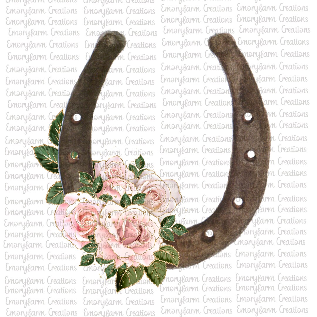Rose Horseshoe PNG| Instant Download | Digital Design | Waterslide, T ...