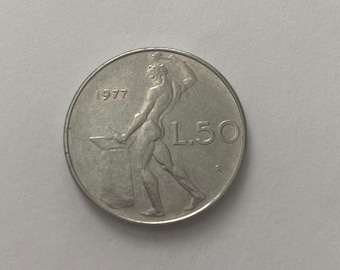50 Lire Coin - Etsy