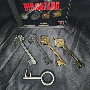 Resident Evil Mansion Keys (1996) (set of 5) 1:1 Prop Replica - Etsy