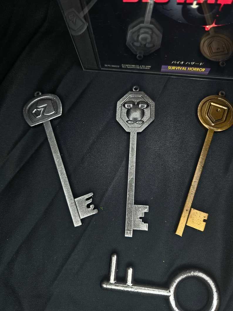 Resident Evil Mansion Keys (1996) (set of 5) 1:1 Prop Replica - Etsy