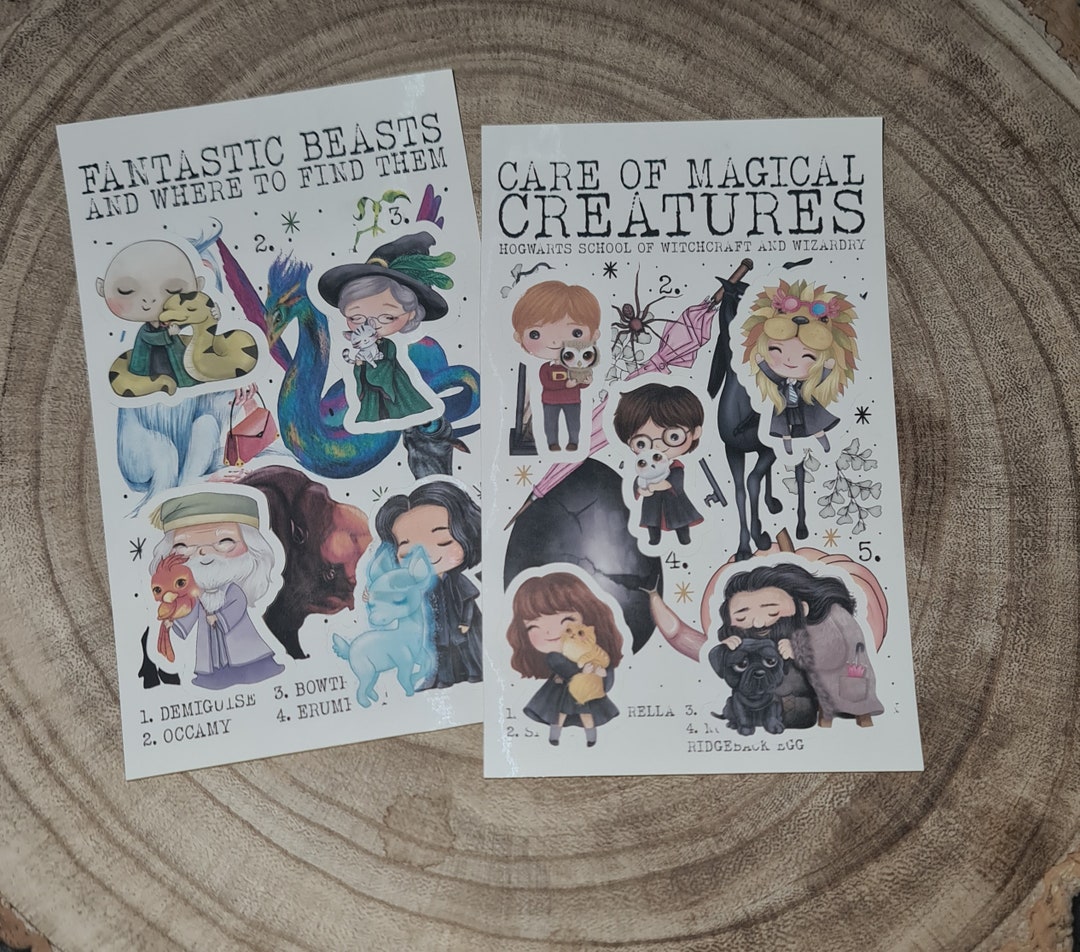 Wizard Sticker Sheet, Magical, Wizarding World, Stickers, Journaling ...
