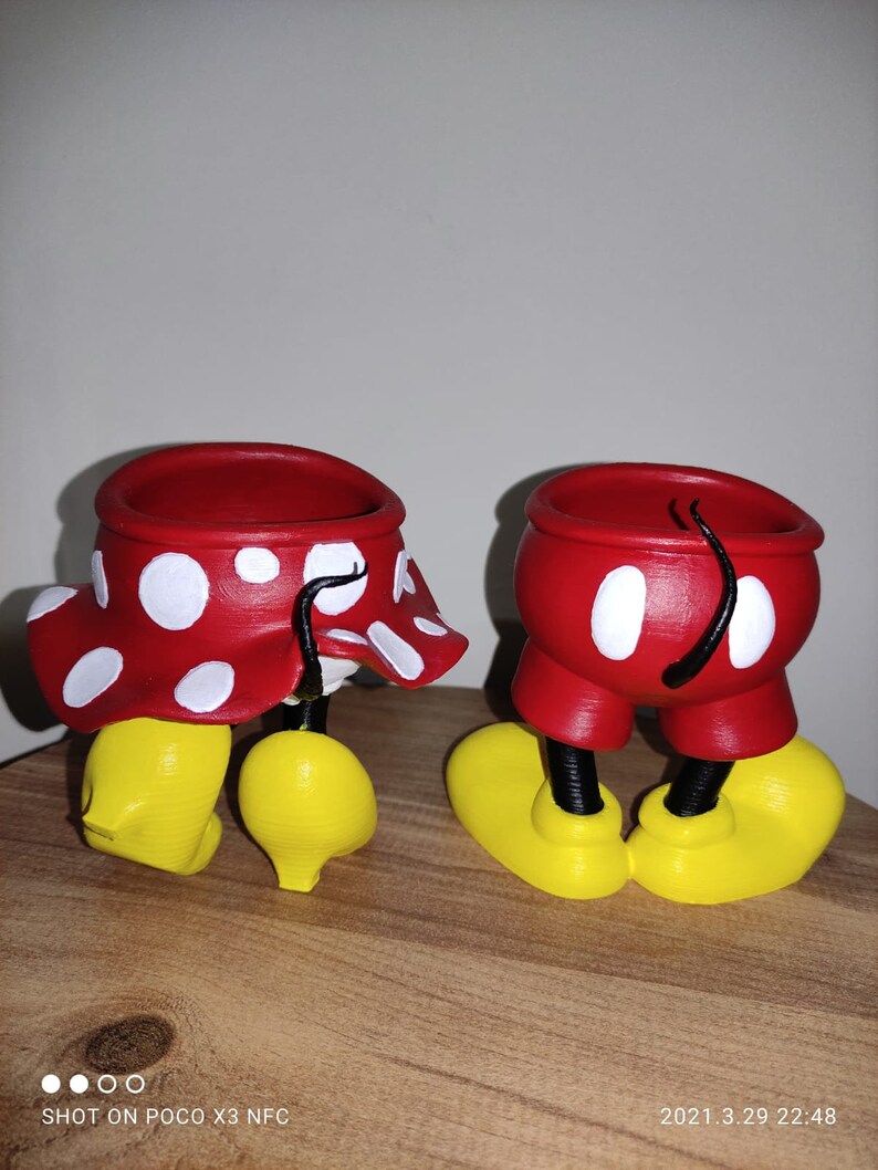 Mickey and Minnie Mouse Planter Pot - Etsy