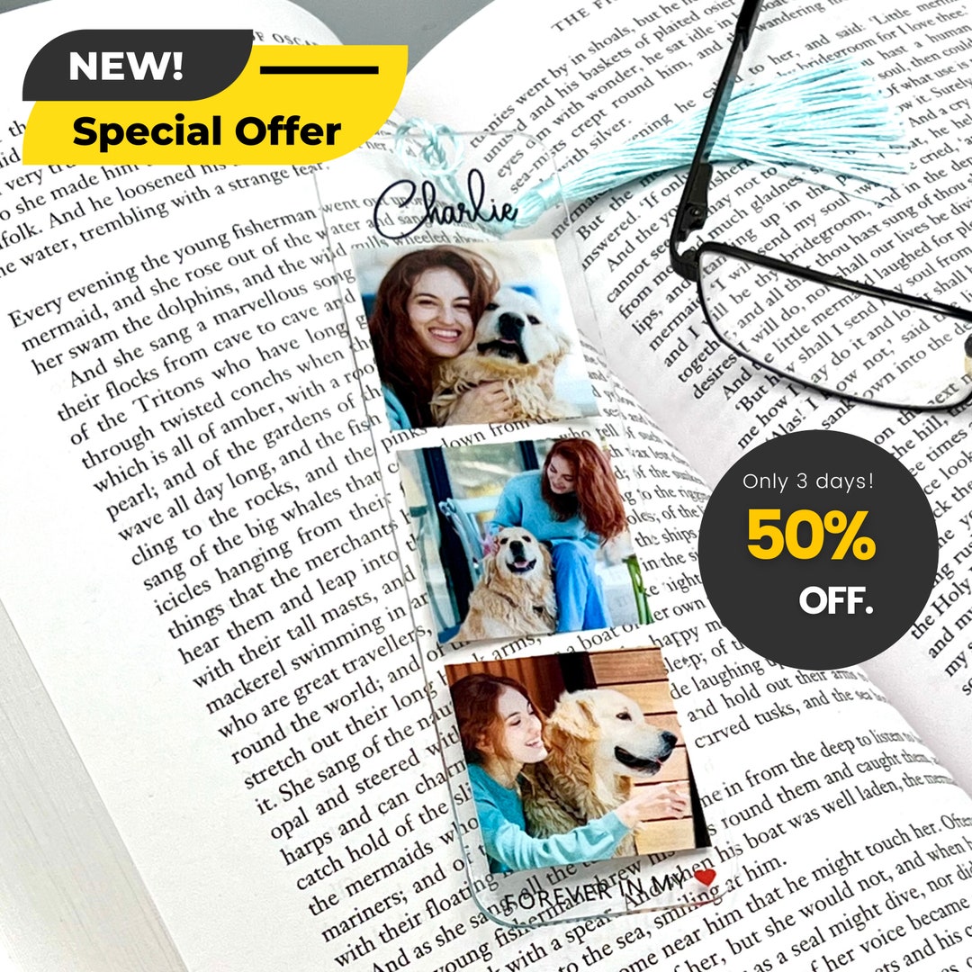 Pet Lover Gift Idea, Custom Acrylic Photo Booth Bookmark, Personalized ...
