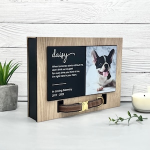 Pet Ashes & Keepsake Frame, Holds a Collar and Ashes, Pet Memorial ...