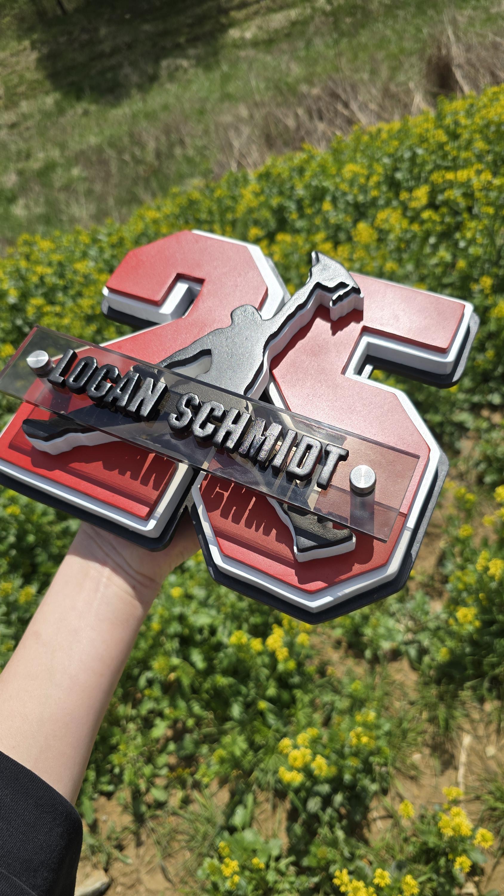 Graduation Jumpman Plaque 5 Layers Customize With Name and Npc Tap ...