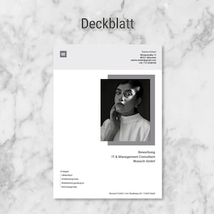 Application Template German Template CV Cover Letter Cover - Etsy