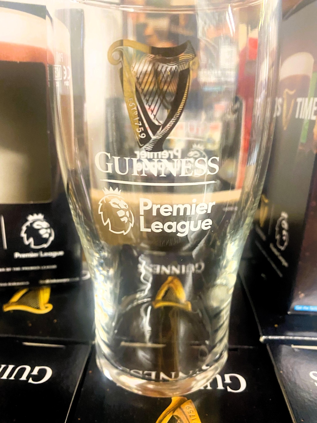NEW GUINNESS Premier League Official Licensed Merchandise Pint Glass ...