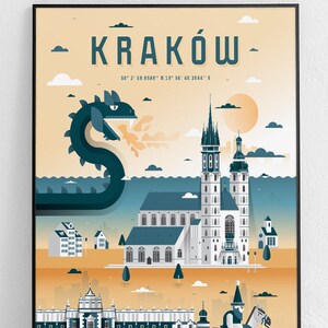 Krakow City Poster, Krakow Wall Art, Krakau Poster - Etsy