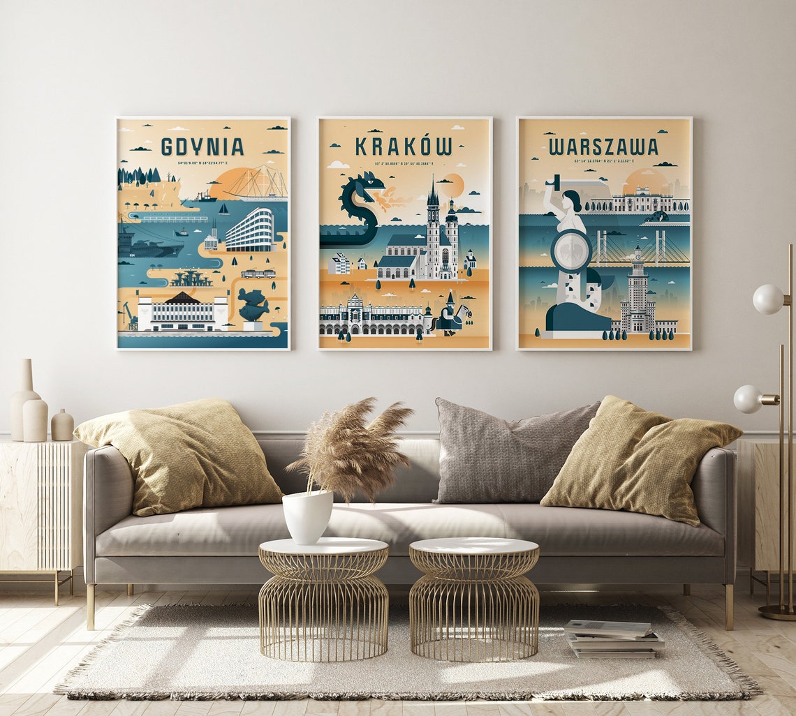 Krakow City Poster, Krakow Wall Art, Krakau Poster - Etsy