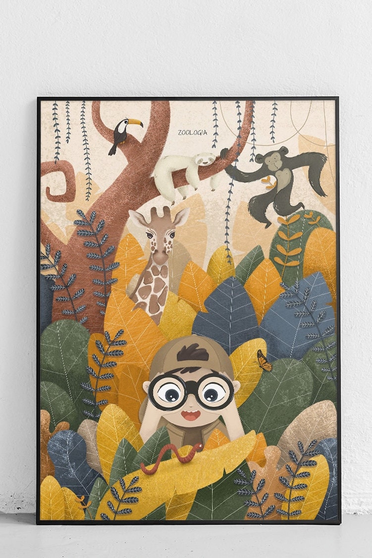 Zoologist Boy Poster: Science Nursery Art - Etsy