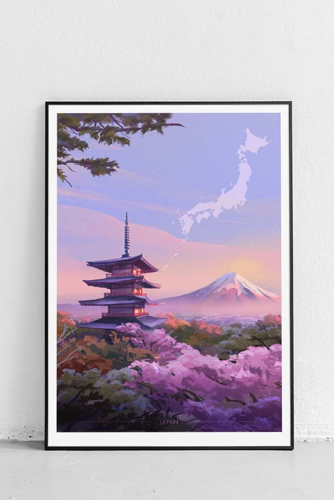 Japan Map Original Poster - Etsy