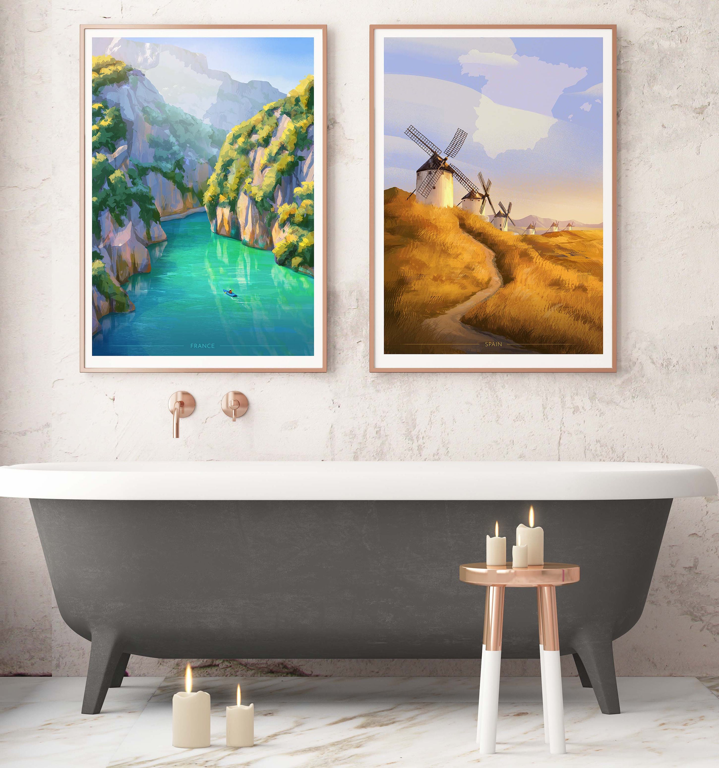 Spain Map Original Poster - Etsy