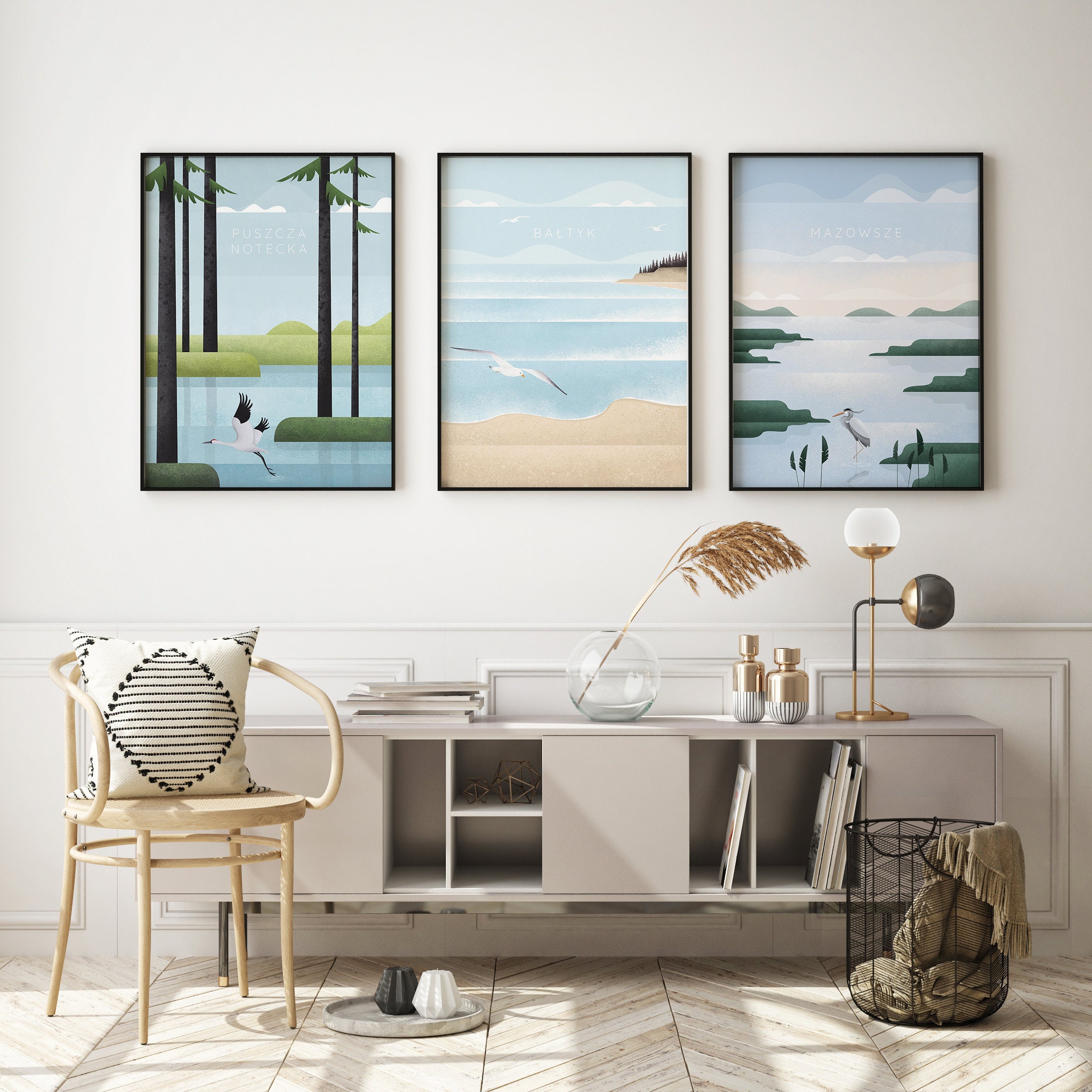 Bałtyk Original Poster, Poland Wall Art, Polen Poster, Baltic Sea ...