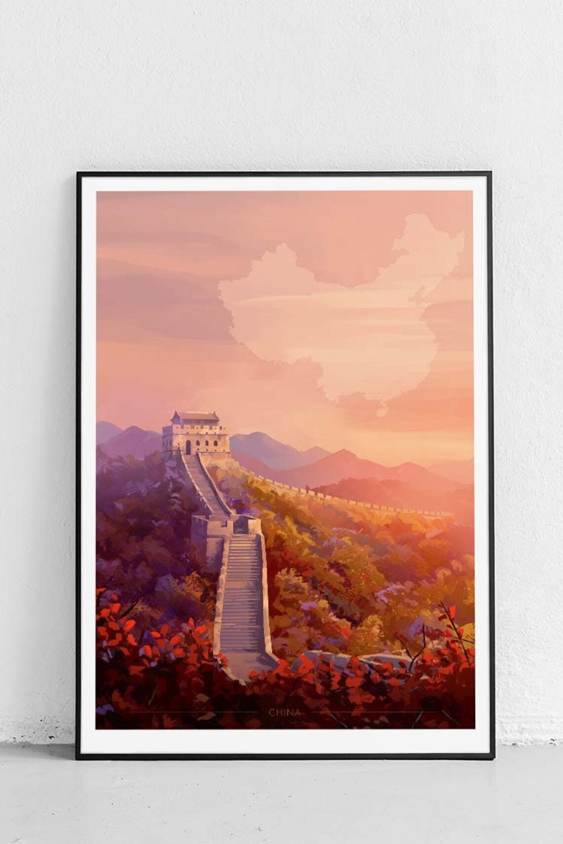 China Map Original Poster - Etsy