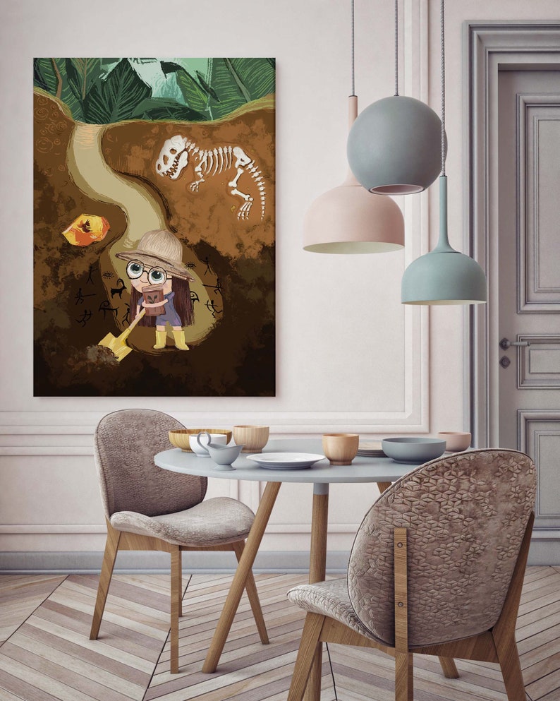 Archaeologist Poster, Science Girl Poster, Archaeology Poster - Etsy