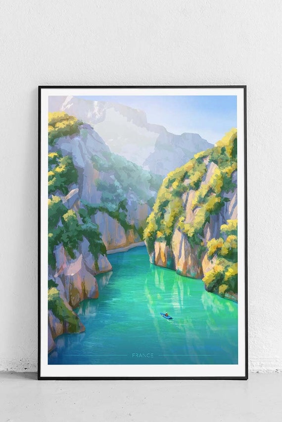 France Map Original Poster - Etsy