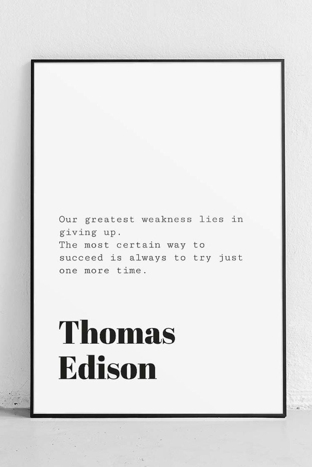 Thomas Edison Quote Poster: Scientific Inspiration - Etsy