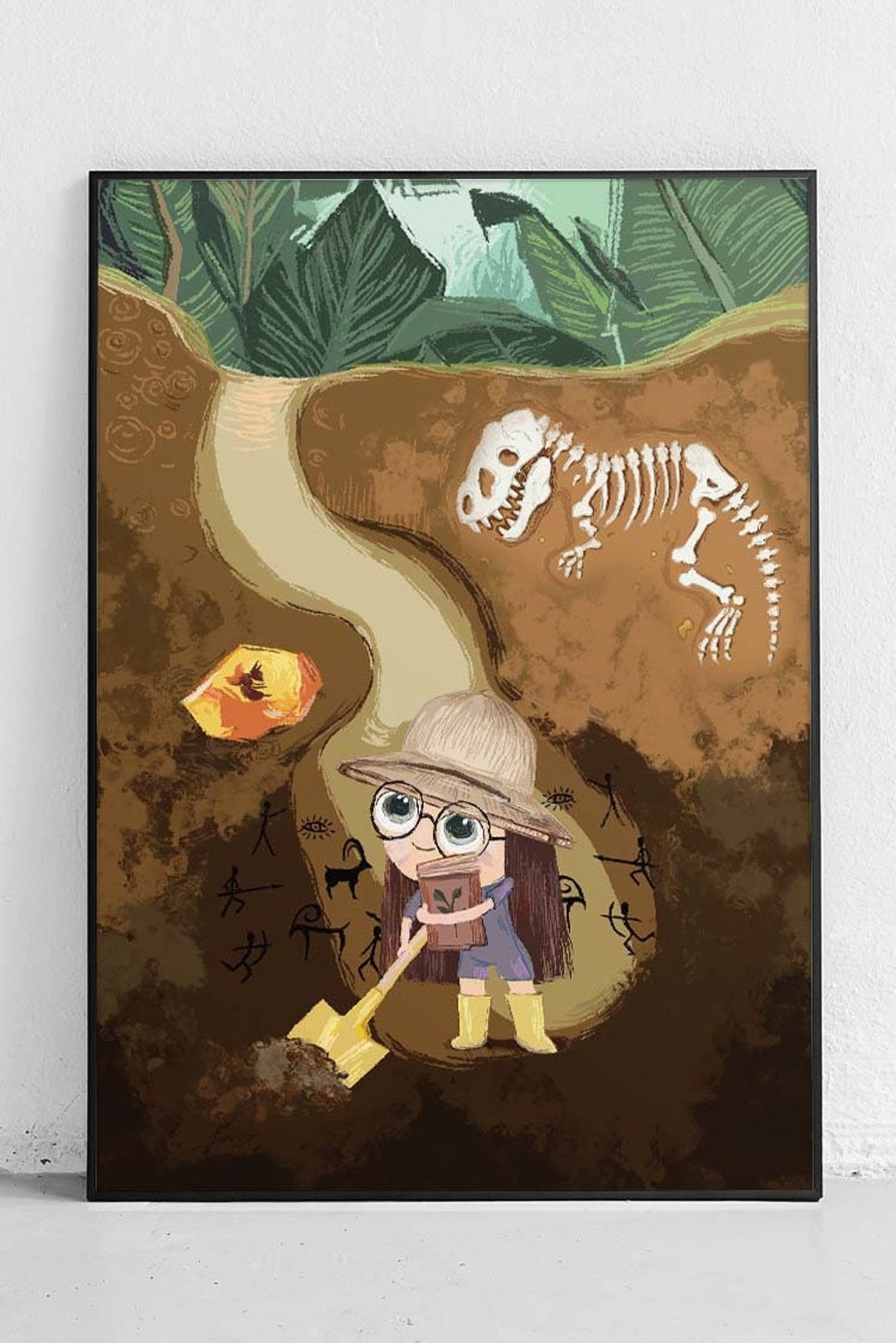 Archaeologist Poster, Science Girl Poster, Archaeology Poster - Etsy