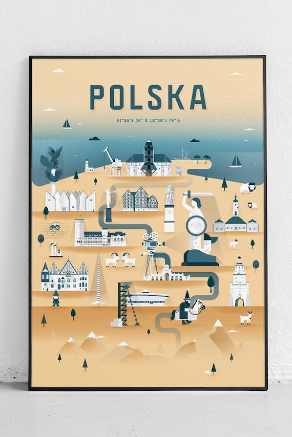 Poland Poster Poland Wall Art Polen Poster | Etsy