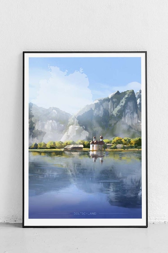 Germany Map Original Poster - Etsy