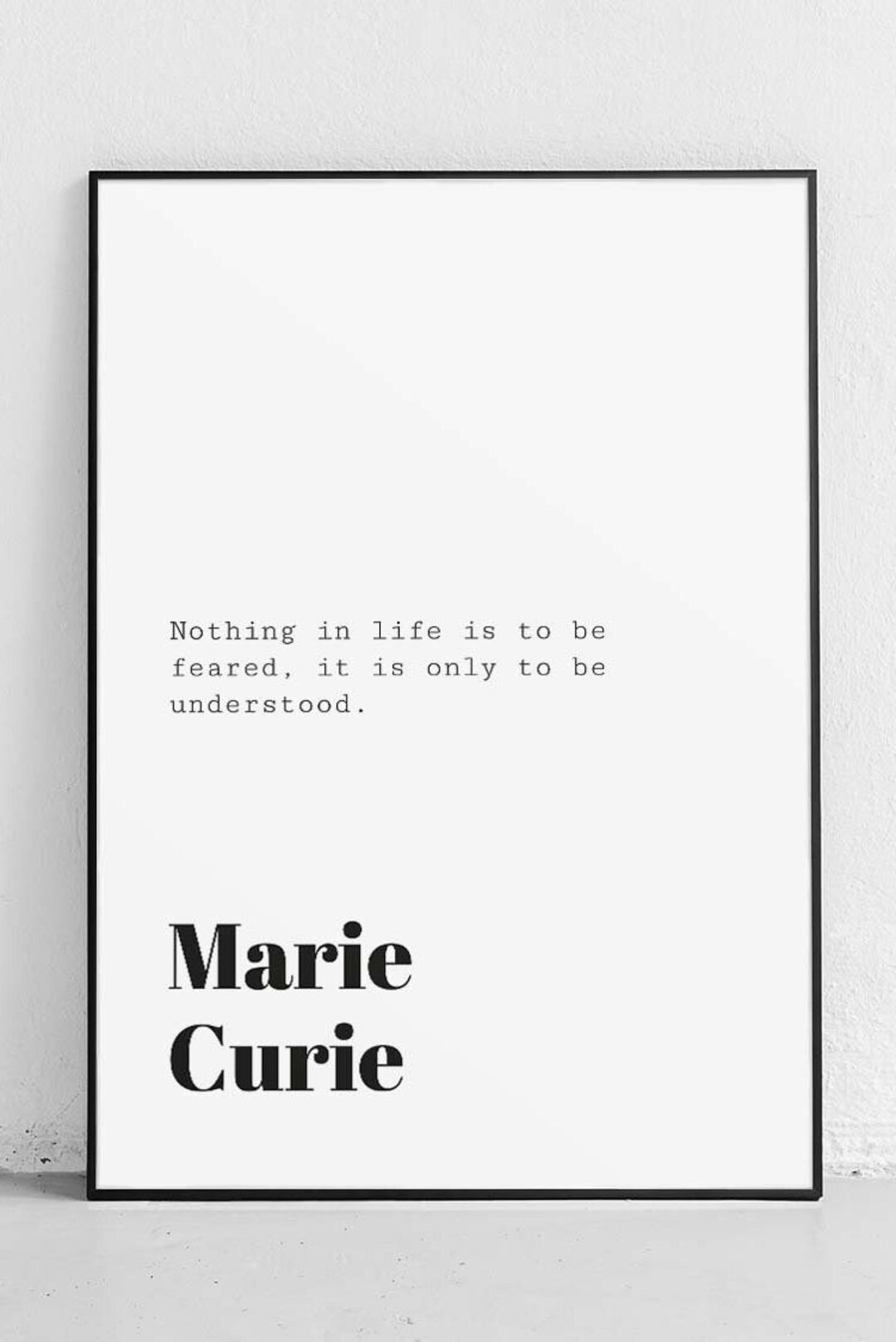 Marie Curie Quote Poster: Scientific Inspiration - Etsy