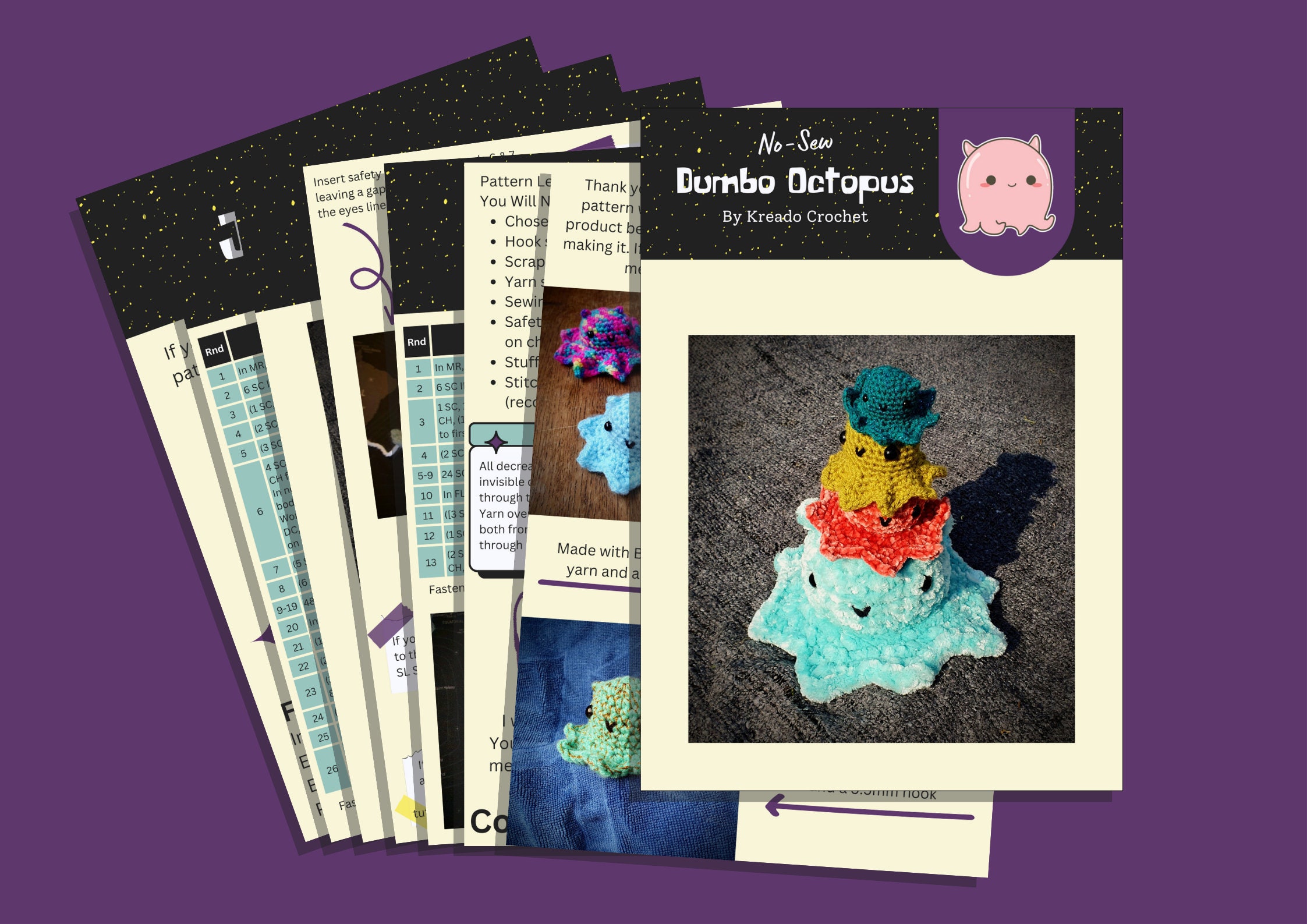 Dumbo Octopus Crochet Pattern - Etsy