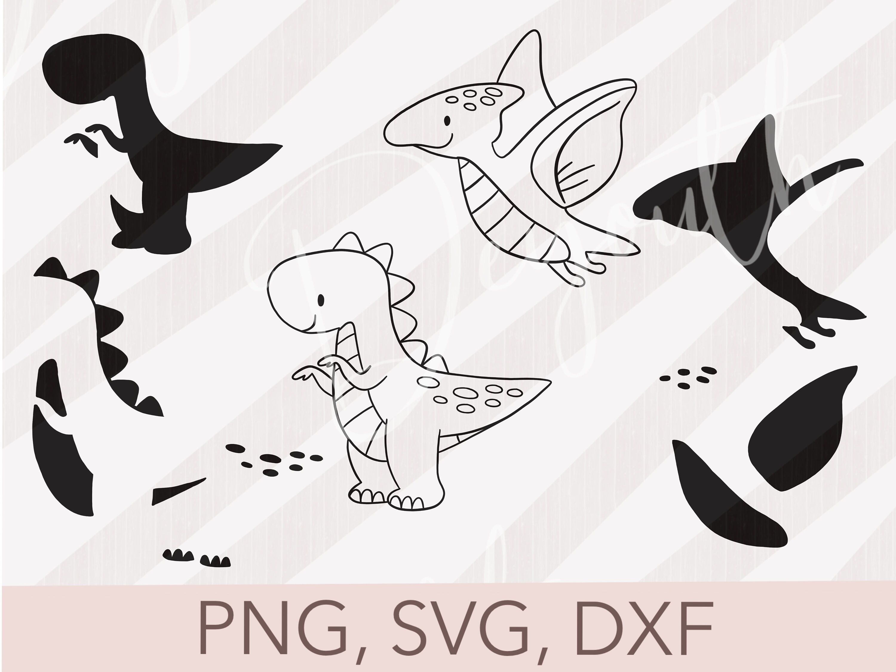 Plotter File Kids Dino Set PNG/ SVG/ DXF Dinosaur T Rex - Etsy Australia