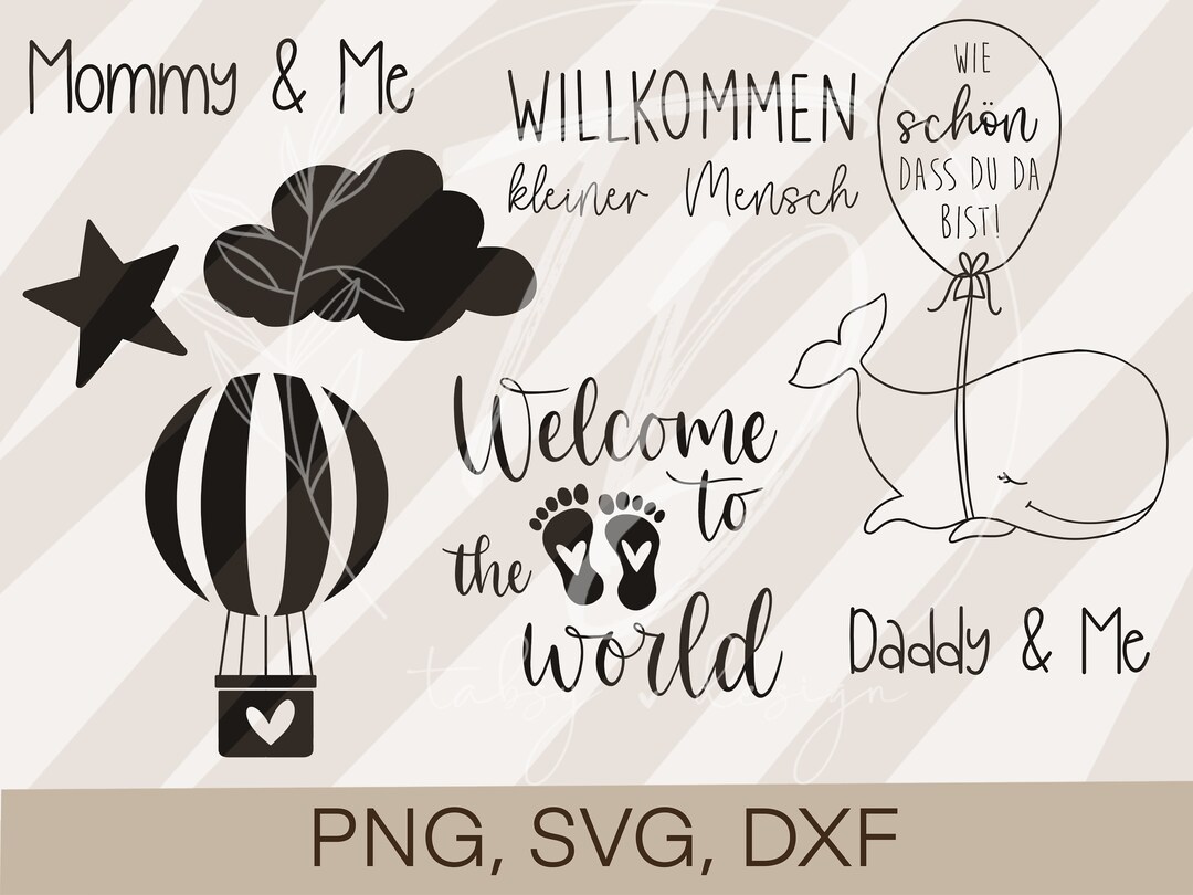 Plotterdatei - Baby Bundle 1 - Geburt Mama Cricut Silhouette plotten Design - Etsy Schweiz