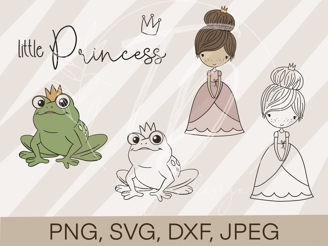 Plotterdatei Kinder Baby- Prinzessin Set 1 PNG/ SVG/ DXF Download für Designs Digital T-shirt ...