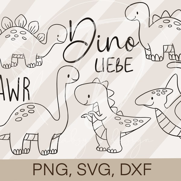 Dinosaur Outline Svg - Etsy
