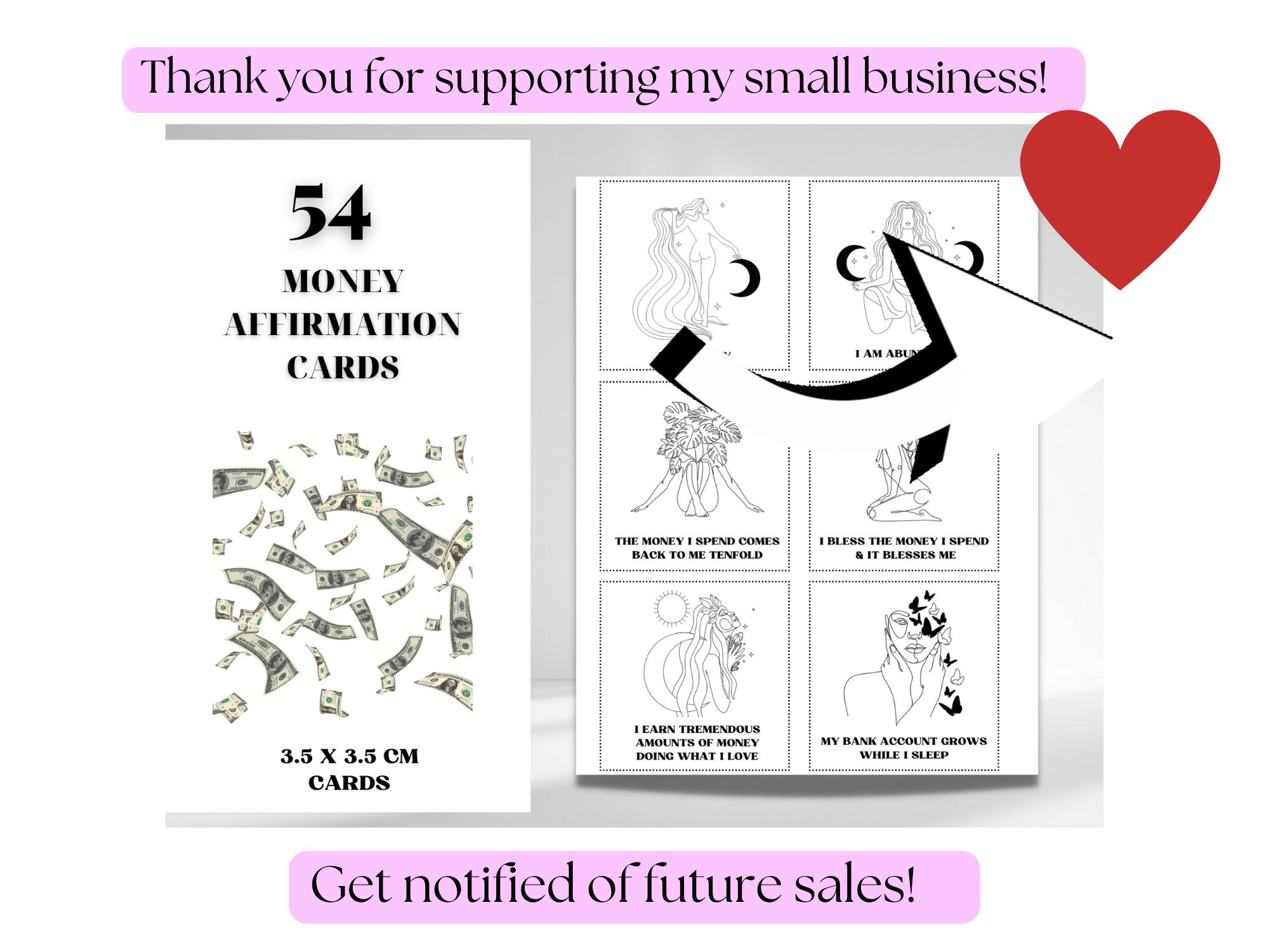 54 Printable Money Affirmation Cards Manifestation Affirmations Journal ...