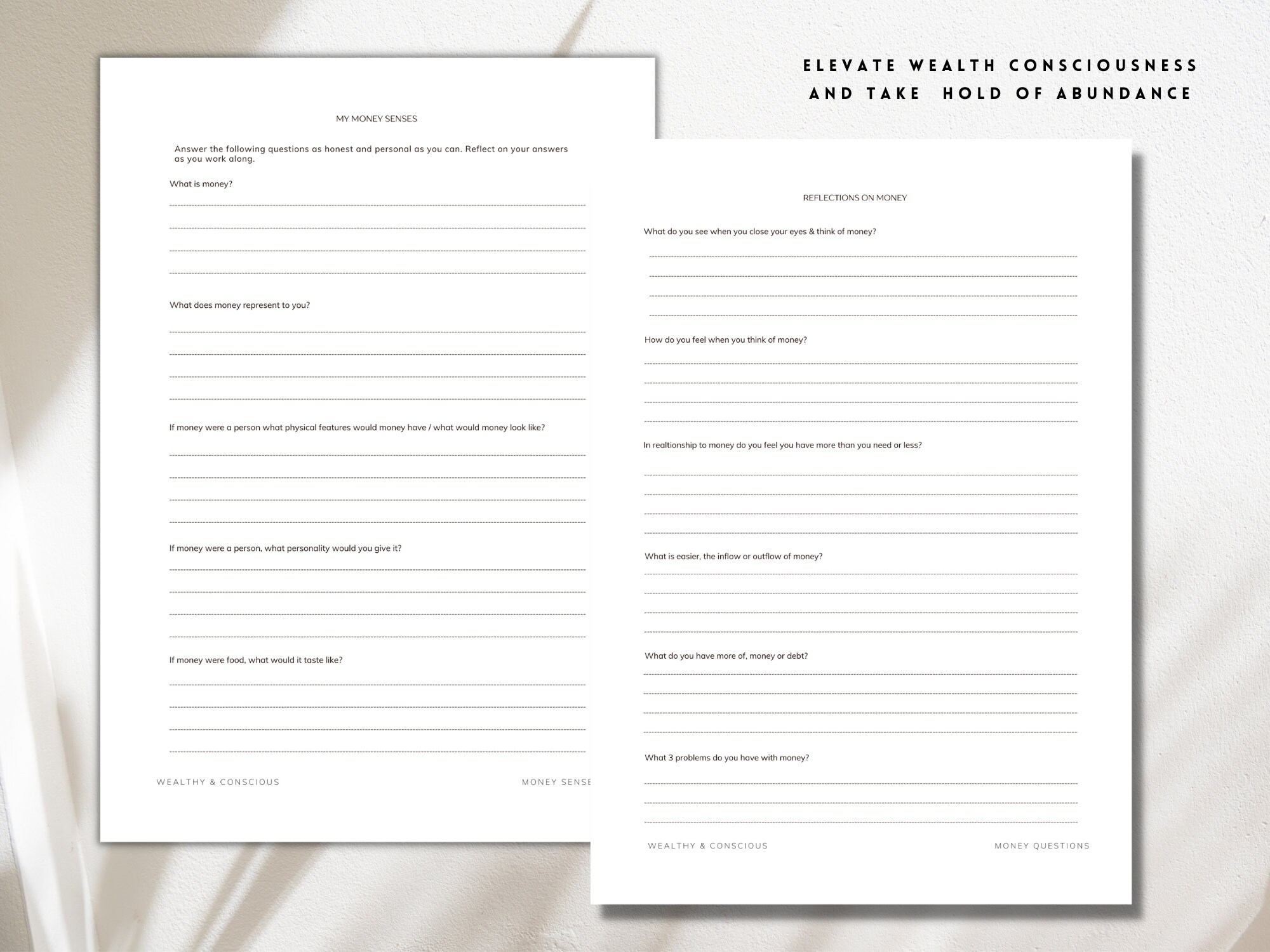 Money Beliefs Workbook Digital + Printable PDF Journal Workbook ...