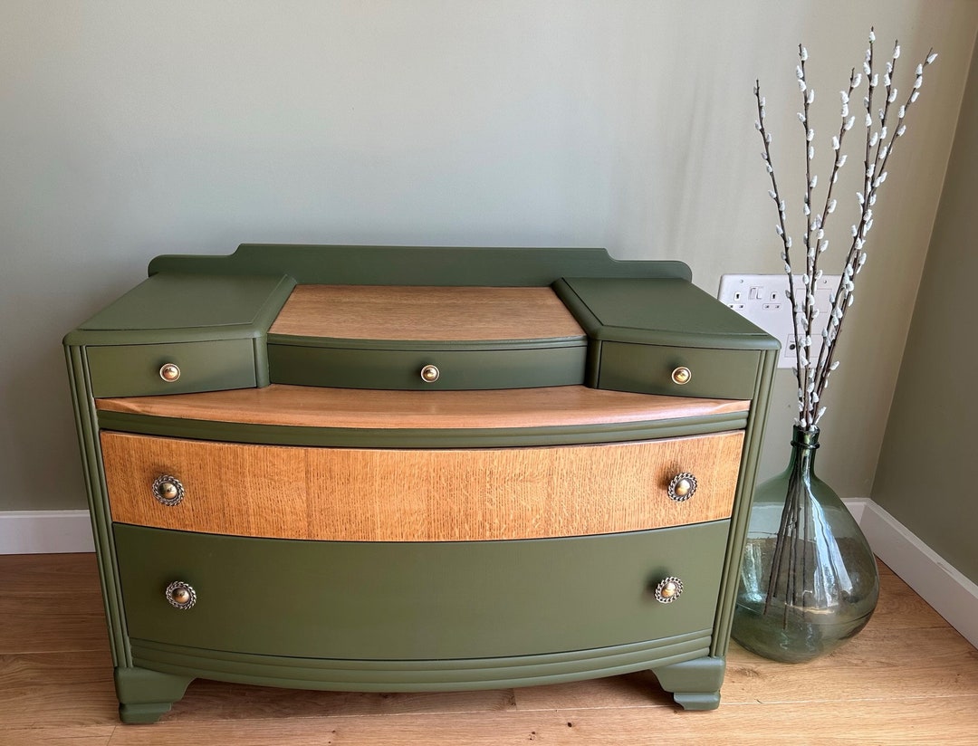 Vintage Harris Lebus Dressing Table Hand Painted in Deep - Etsy