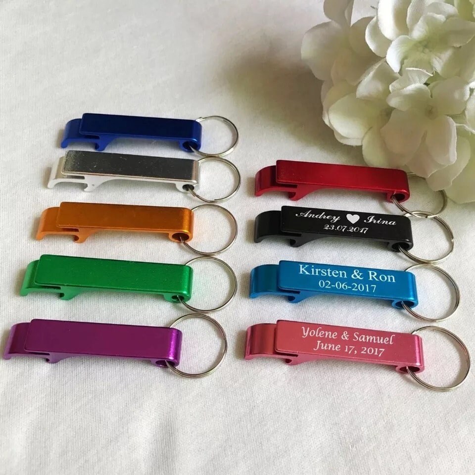 Personalized Engraved Bottle Opener Key Rings 50pcs - Etsy