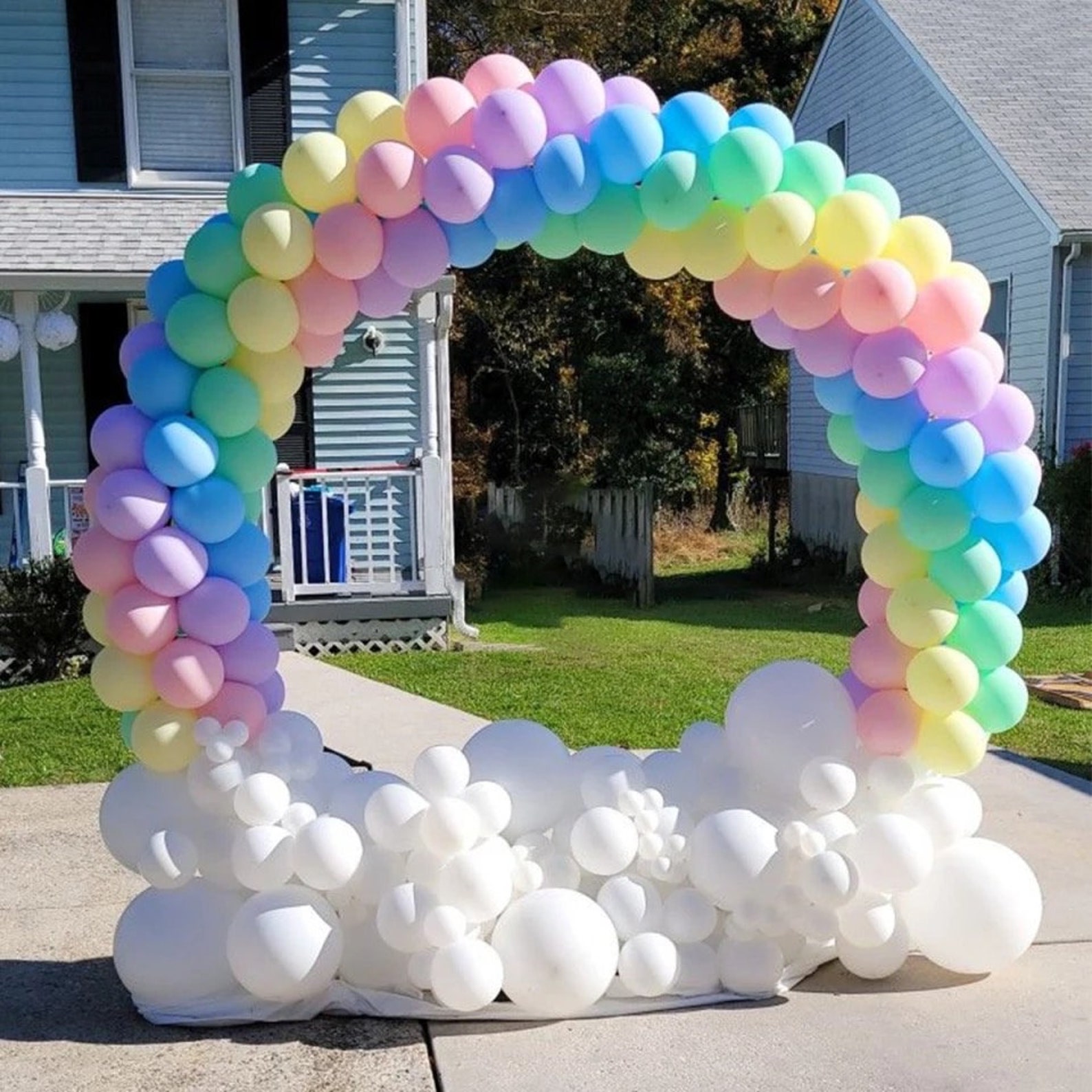 Bow of Balloon Arch Ring DIY Wreath Frame Holder - Etsy