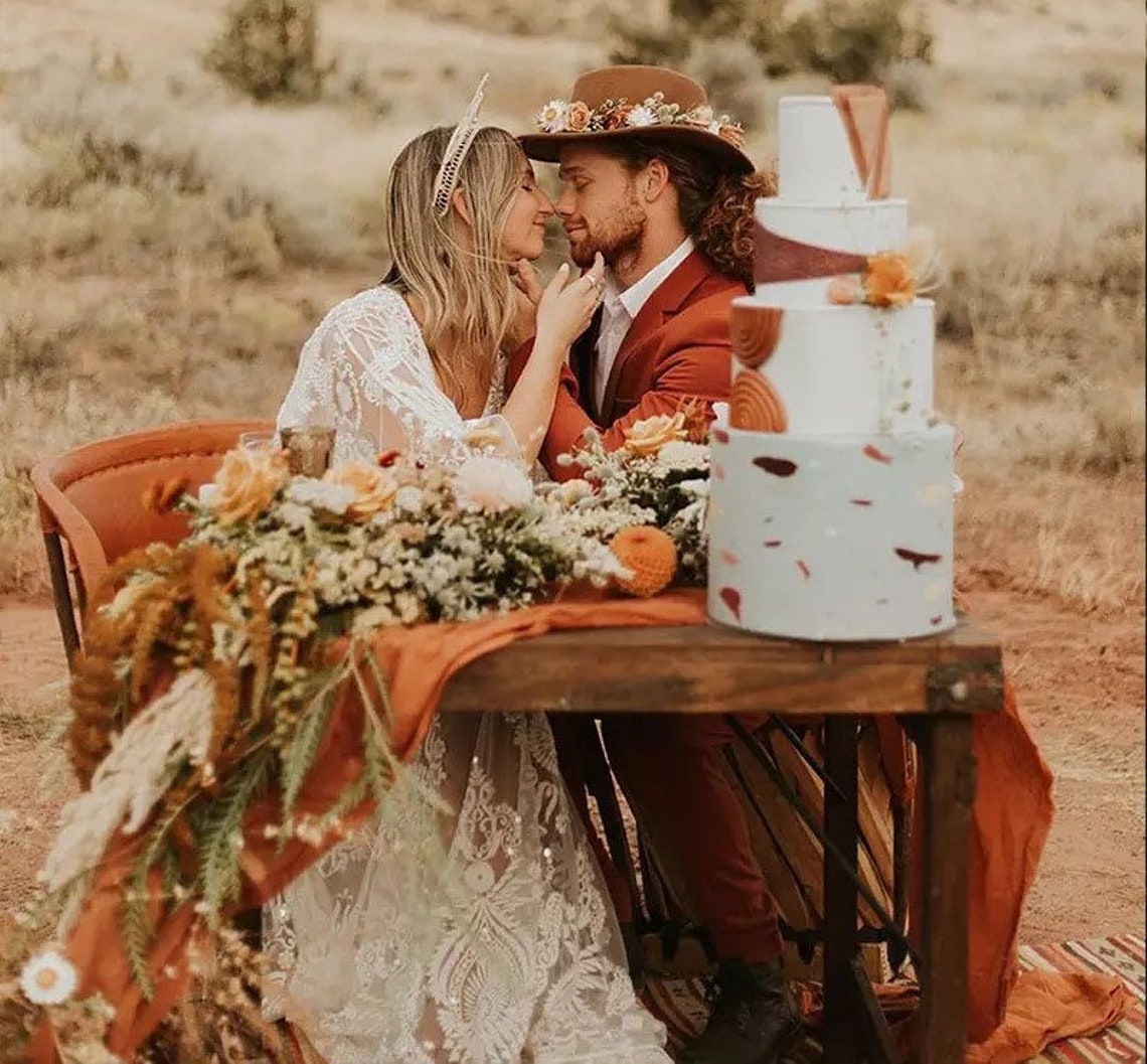 Rust Dining Table Decoration Table Runner Set - Etsy