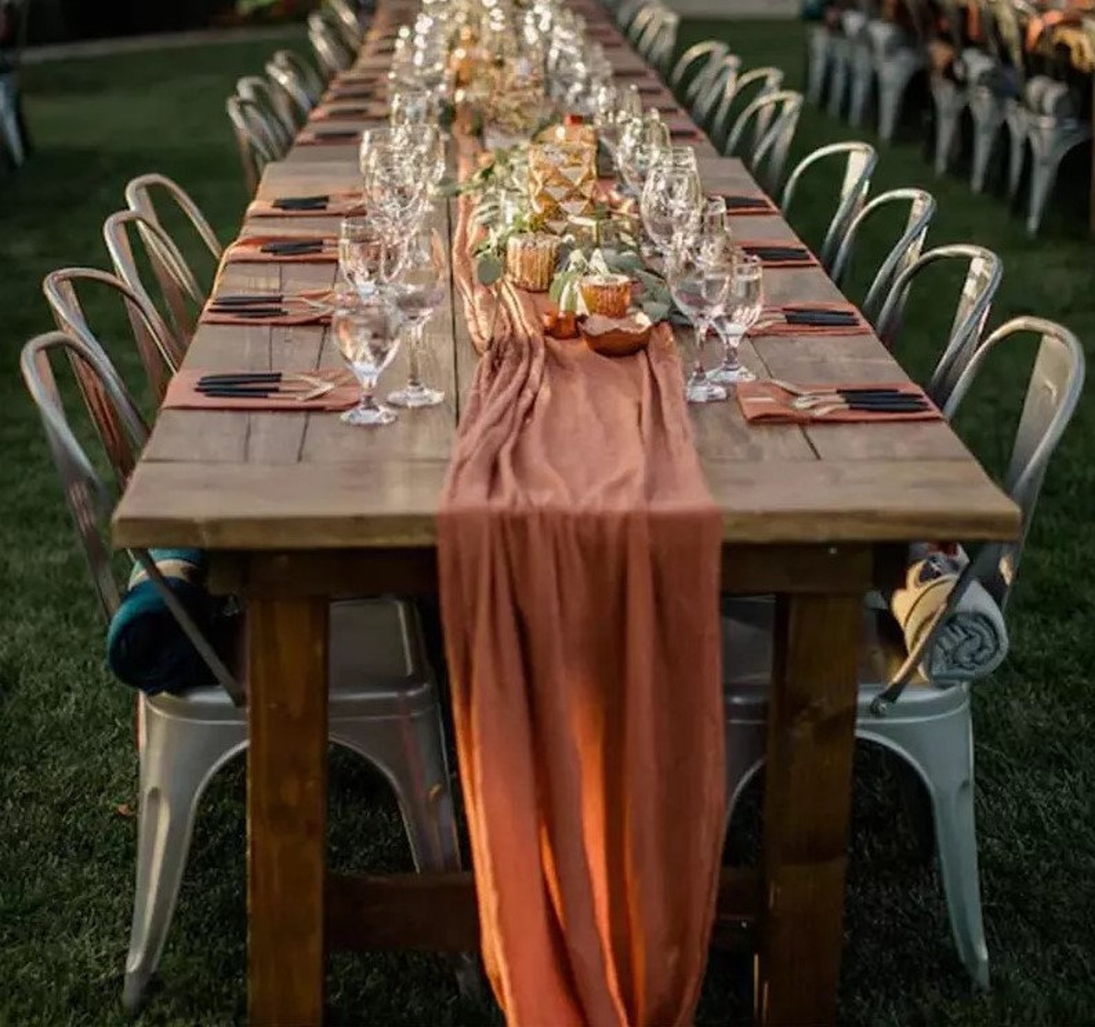 Rust Dining Table Decoration Table Runner Set - Etsy