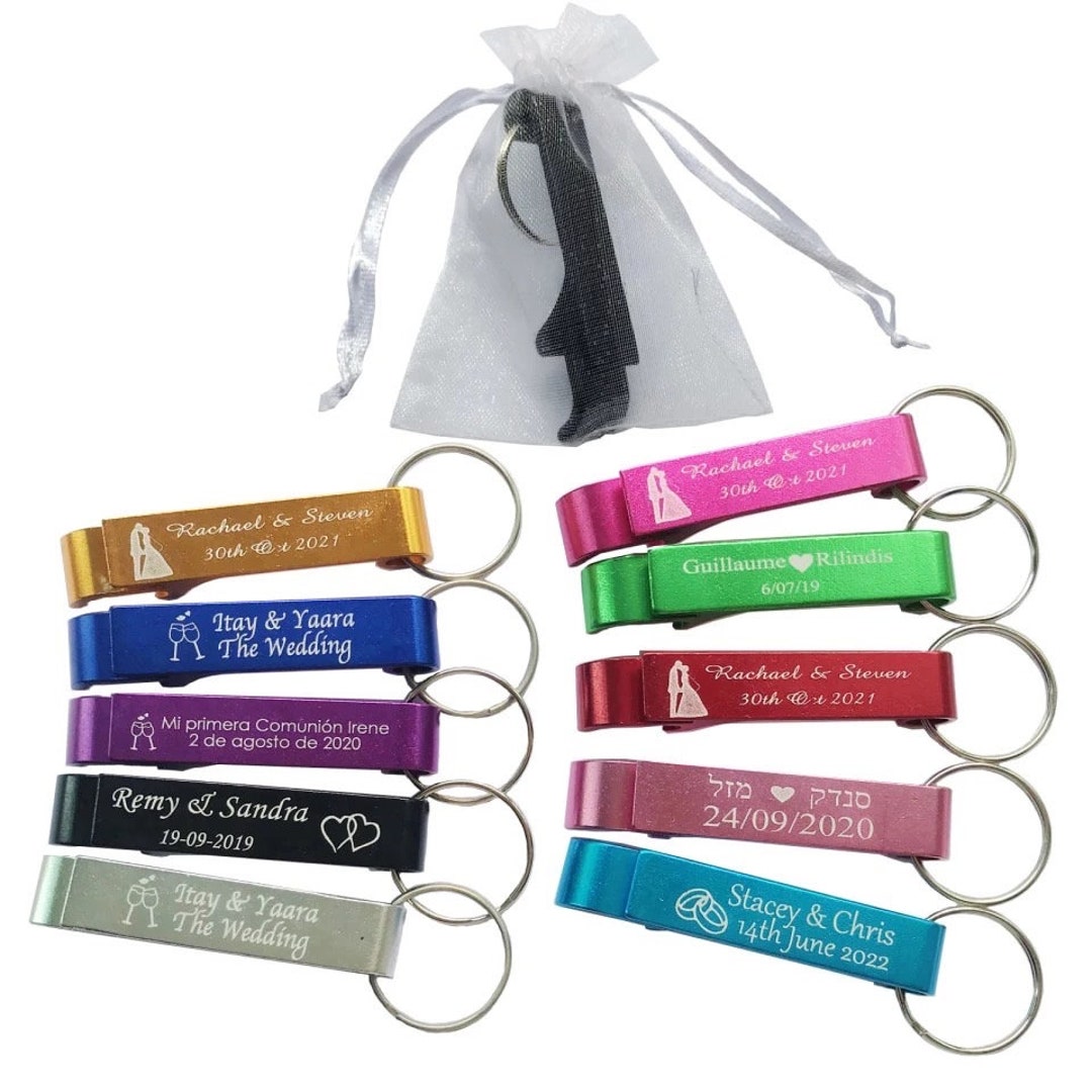 Personalized Engraved Bottle Opener Key Rings 50pcs - Etsy
