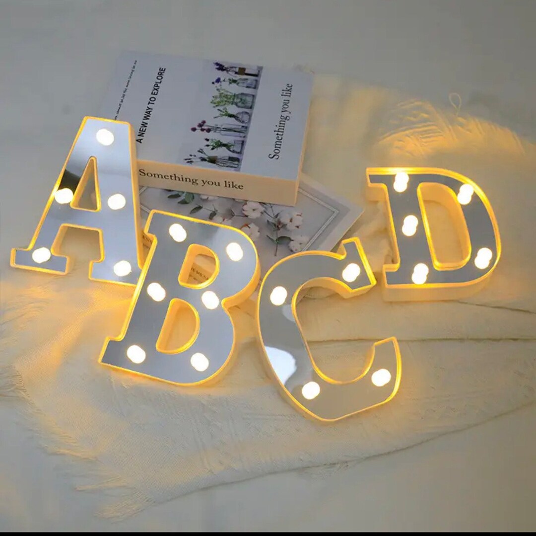 Silver LED Letter Lights and Luminous Number Lamp - Etsy