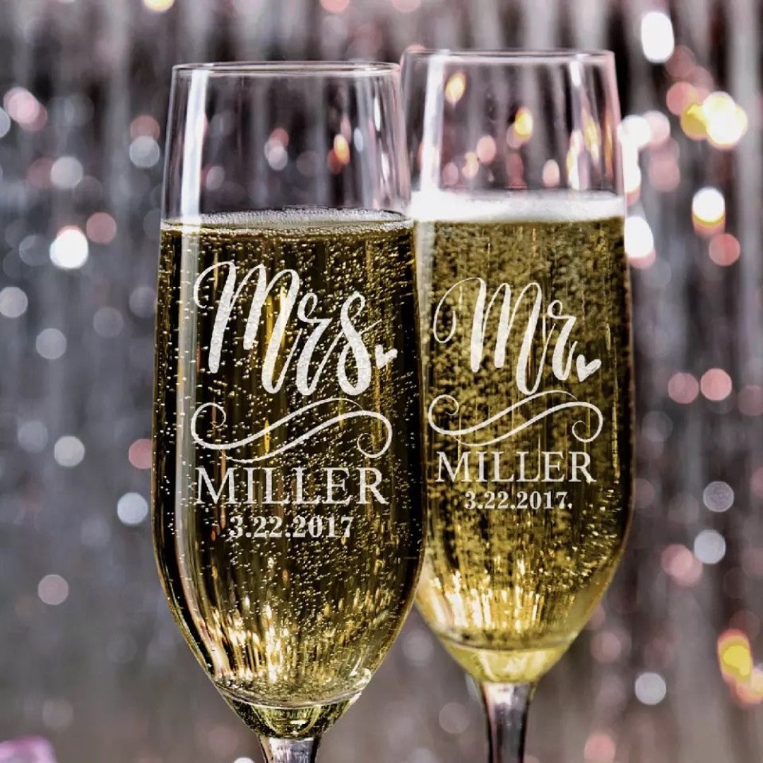 2pc Wedding Glasses Personalized Champagne Flutes - Etsy
